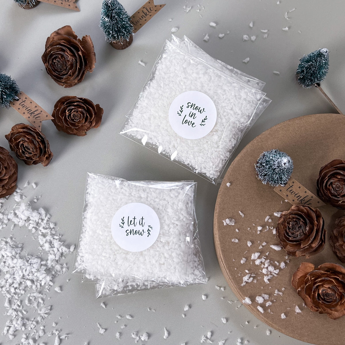 Eco Snow Confetti packet – Bubble and Berry
